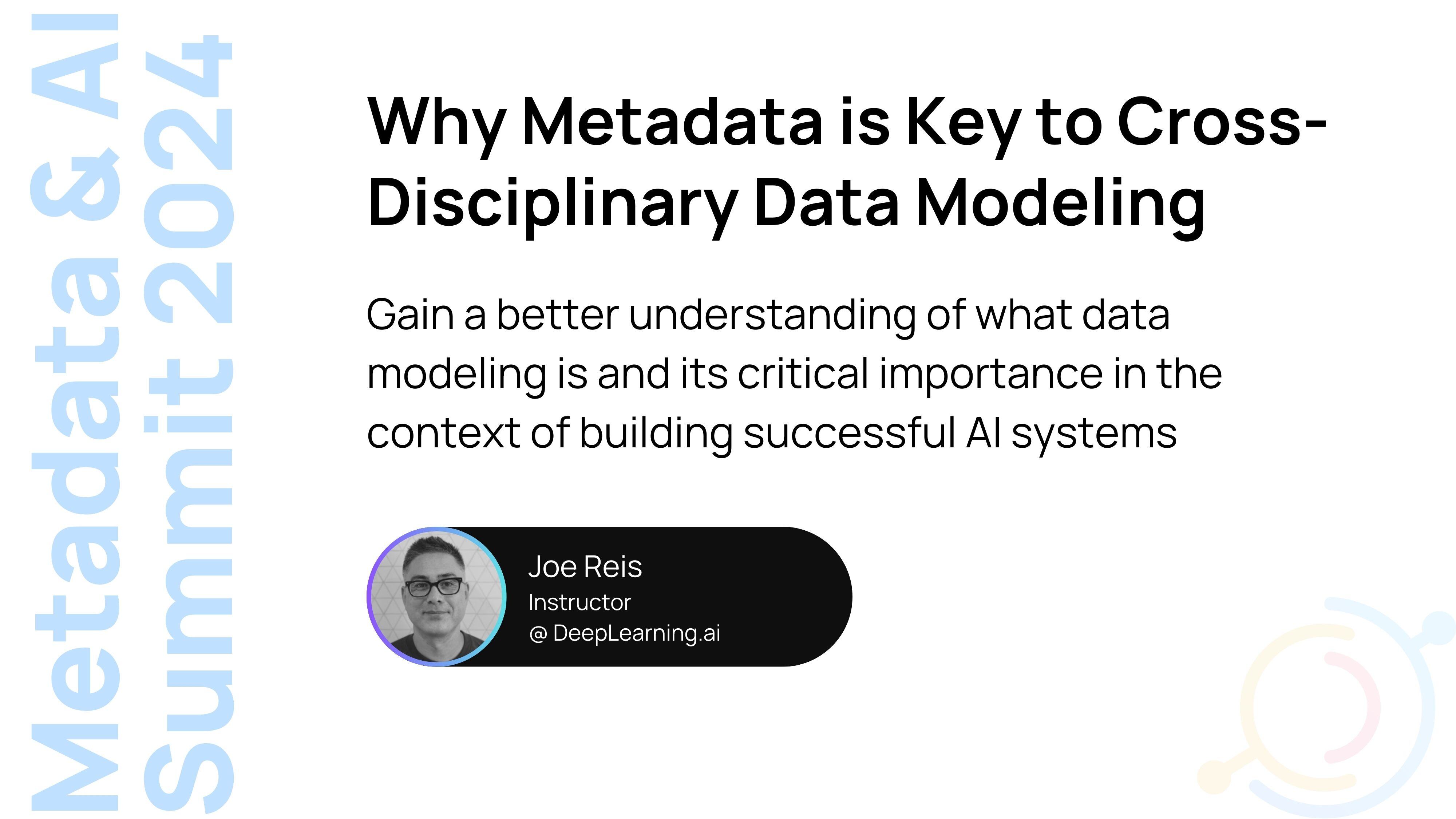 Webinar: Why Metadata is Key to Cross-Disciplinary Data Modeling